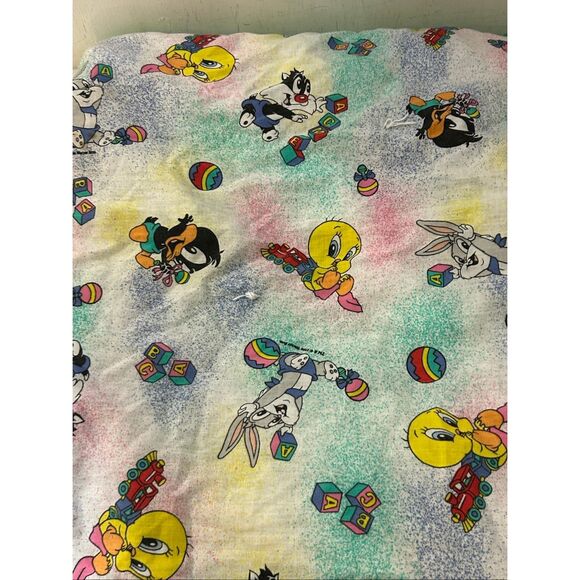 Bedding | 1996 Looney Tunes Babies Bunny Tweety Sylvester Quilt Abc ...